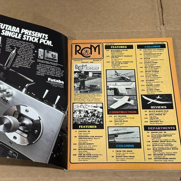 R/C Modeler Magazine | Other | Rc Modeler August 986 Jet Trainer Tracer ...